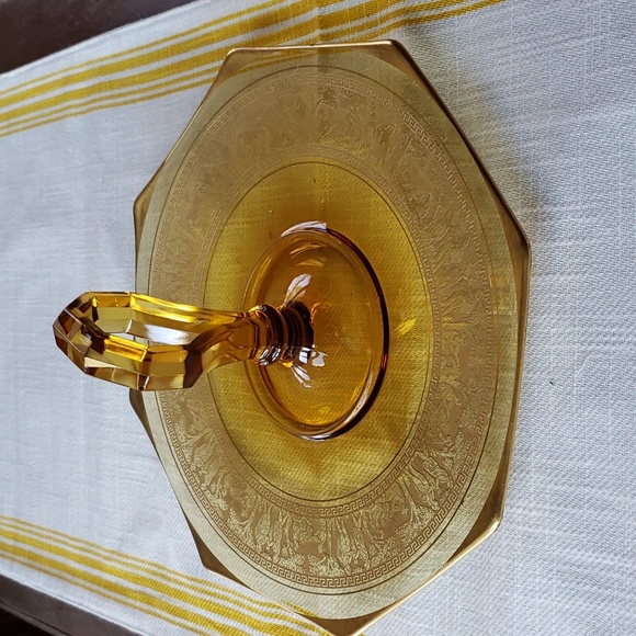 Dining | Vintage Amber Glass Tibbit Tray | Poshmark